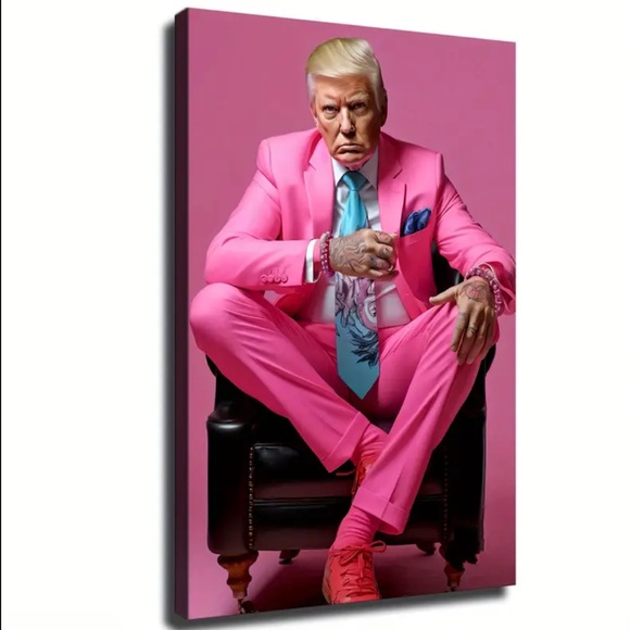 Wall Decor | Donald Trump Pink Canvas Wall Art 12x18 | Poshmark
